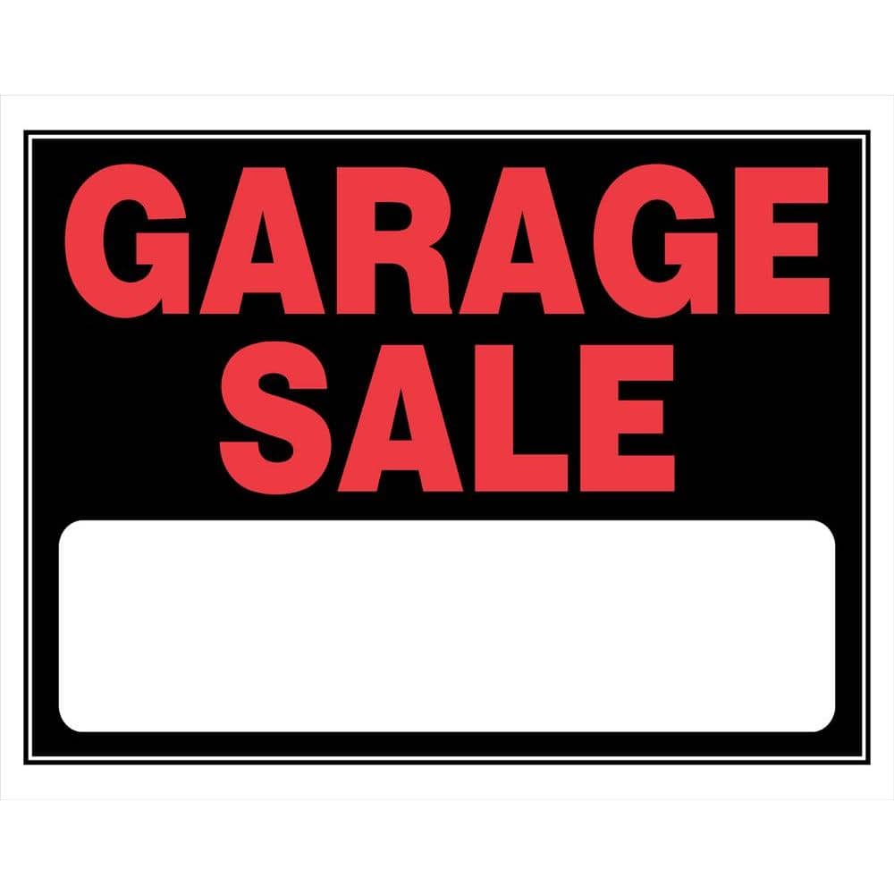 Everbilt 15 in. x 19 in. Day-Glo Plastic Garage Sale Sign 840032 - The ...