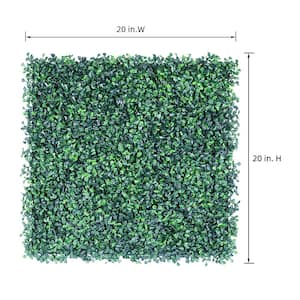 12- Packs 20 in. x 20 in. Faux Grass Wall Panels High-Density ...