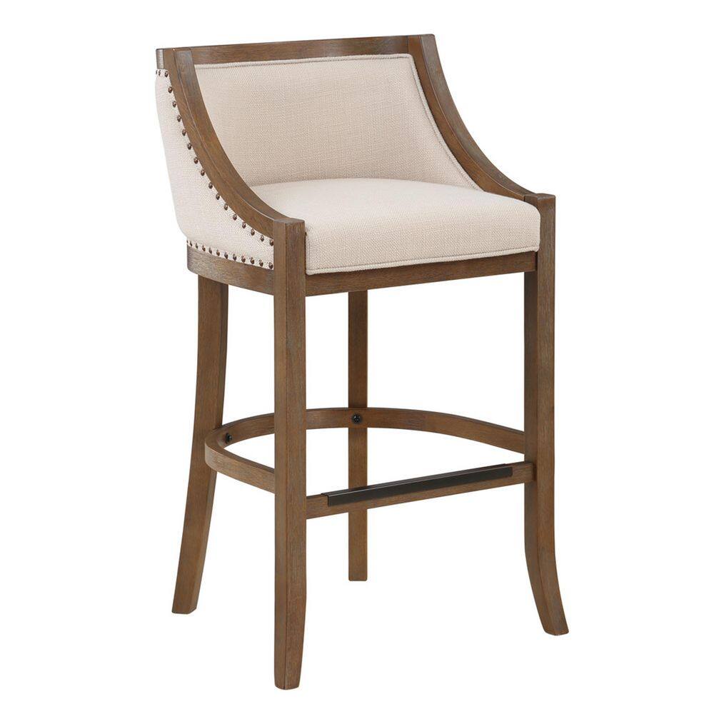 American Woodcrafters Houston Antique Grey Upholstered Stool B2-556-30F ...