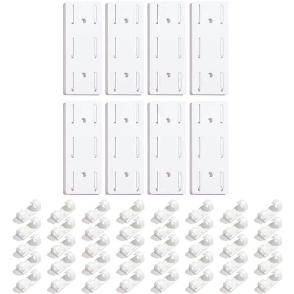 Yichuhaoxi Adhesive Power Strip Holder and Cable Clips Kit Wall Mount ...