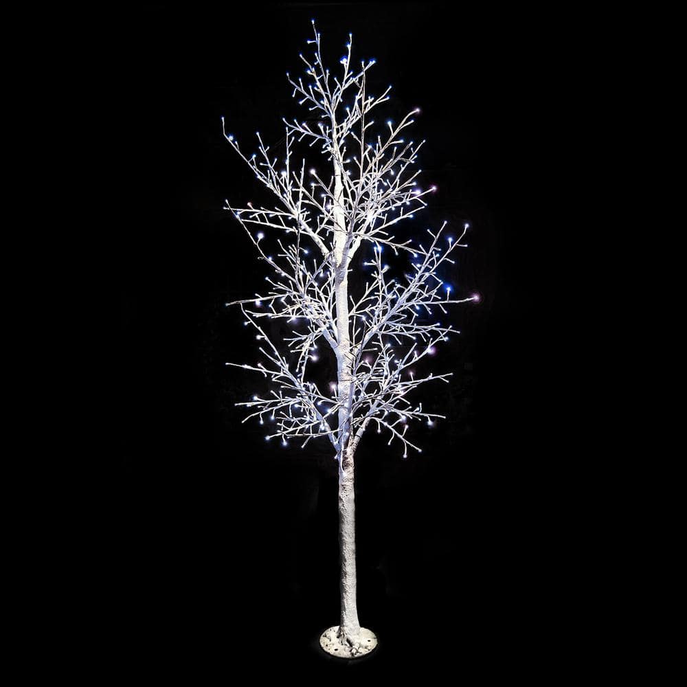 HOLIDYNAMICS HOLIDAY LIGHTING SOLUTIONS Winter Bark Tree 96 in. Pre-Lit ...