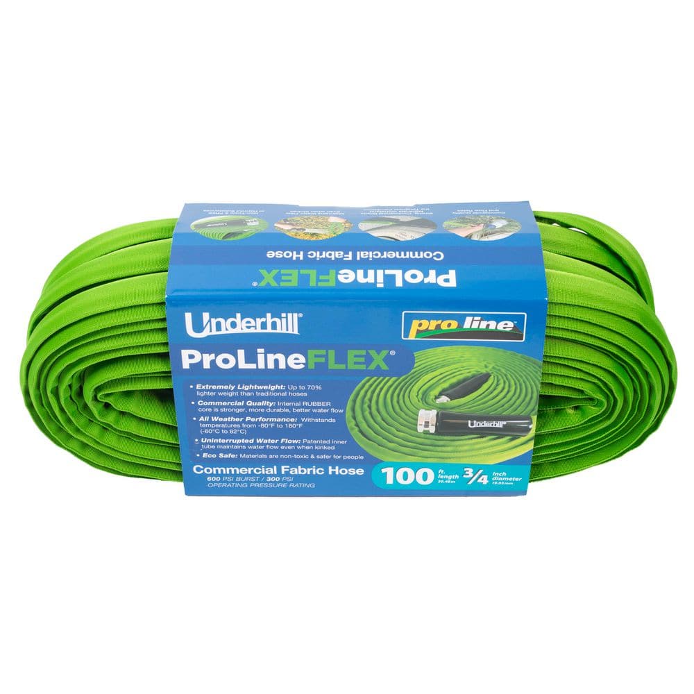 Underhill Flex 3/4 in. x 100 ft. Heavy Duty Fabric and Rubber Hose H75 ...