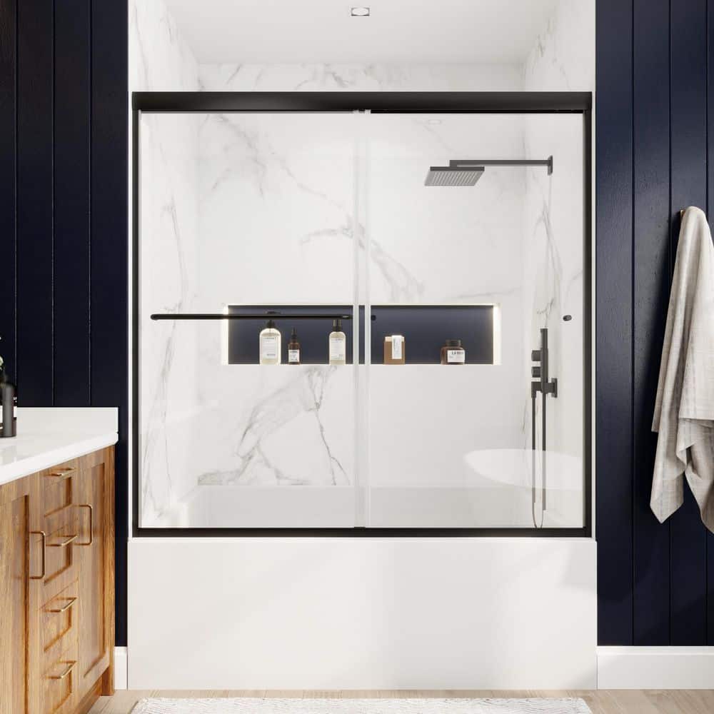 Reviews for Xspracer Victoria 60 in. W x 58 in. H Sliding Framed Tub ...