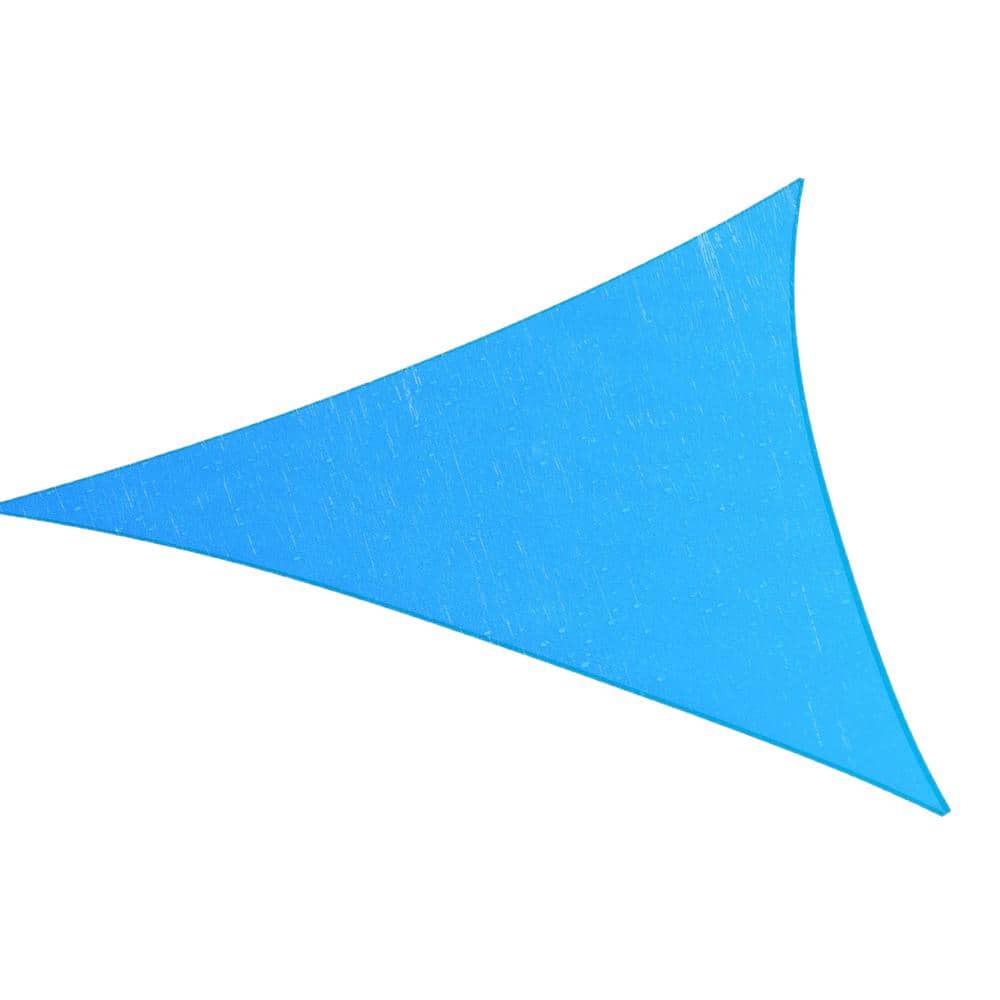 ShadeMart 16 ft. x 16 ft. x 16 ft. Blue Triangle Waterproof Shade Sail ...