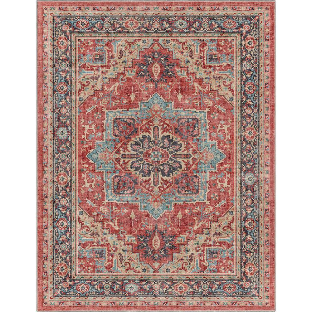 Well Woven Red 7 ft. 7 in. x 9 ft. 10 in. Apollo Tirana Vintage ...