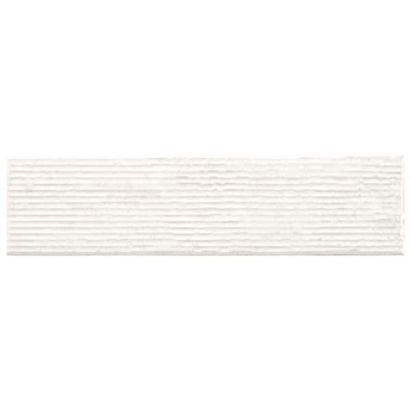 ANDOVA Forma Birch 3 in. x 12 in. Porcelain Glossy Textured Subway Wall ...