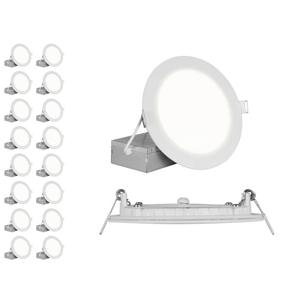 NICOR REL 6 in. Round 5000K Remodel IC-Rated Recessed Integrated LED ...
