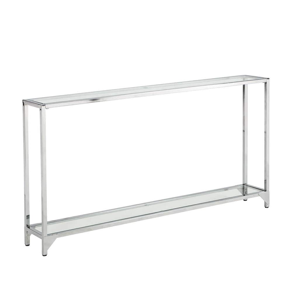 Carolina Chair & Table Graydon 8 in. Chrome Round Metal Console Table ...