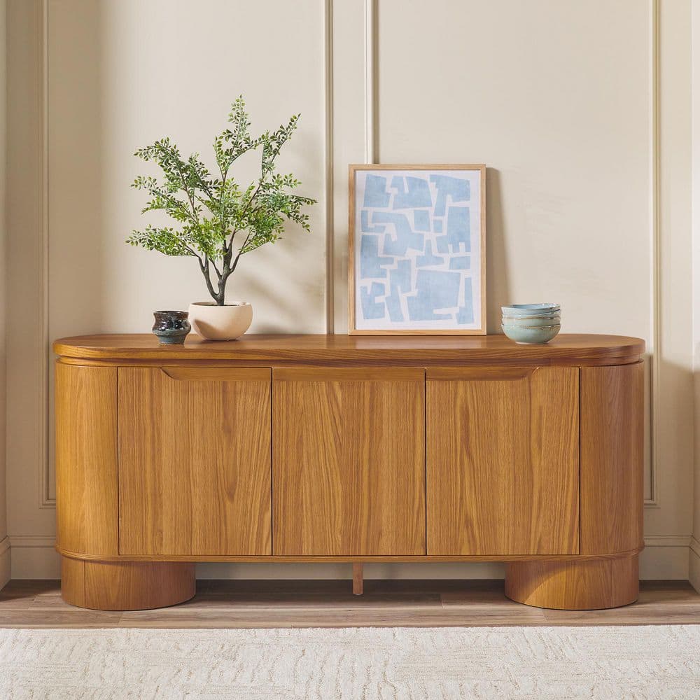 Reviews for Walker Edison Furniture Company Maya Medium Brown Oak ...