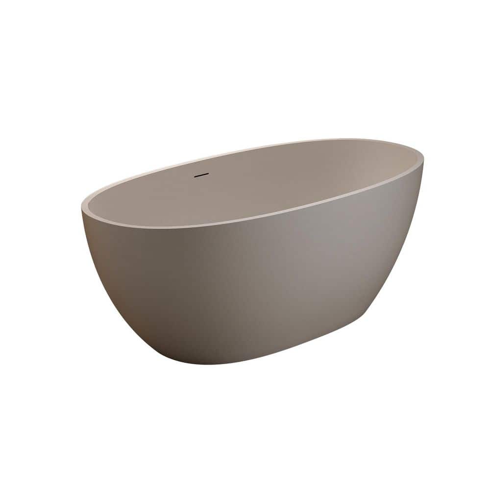 TCYO 63 in. x 31 in. Freestanding Soaking Bathtub with Center Drain in ...