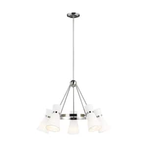 Generation Lighting Clark 1-Light Brushed Nickel Hanging Pendant with ...