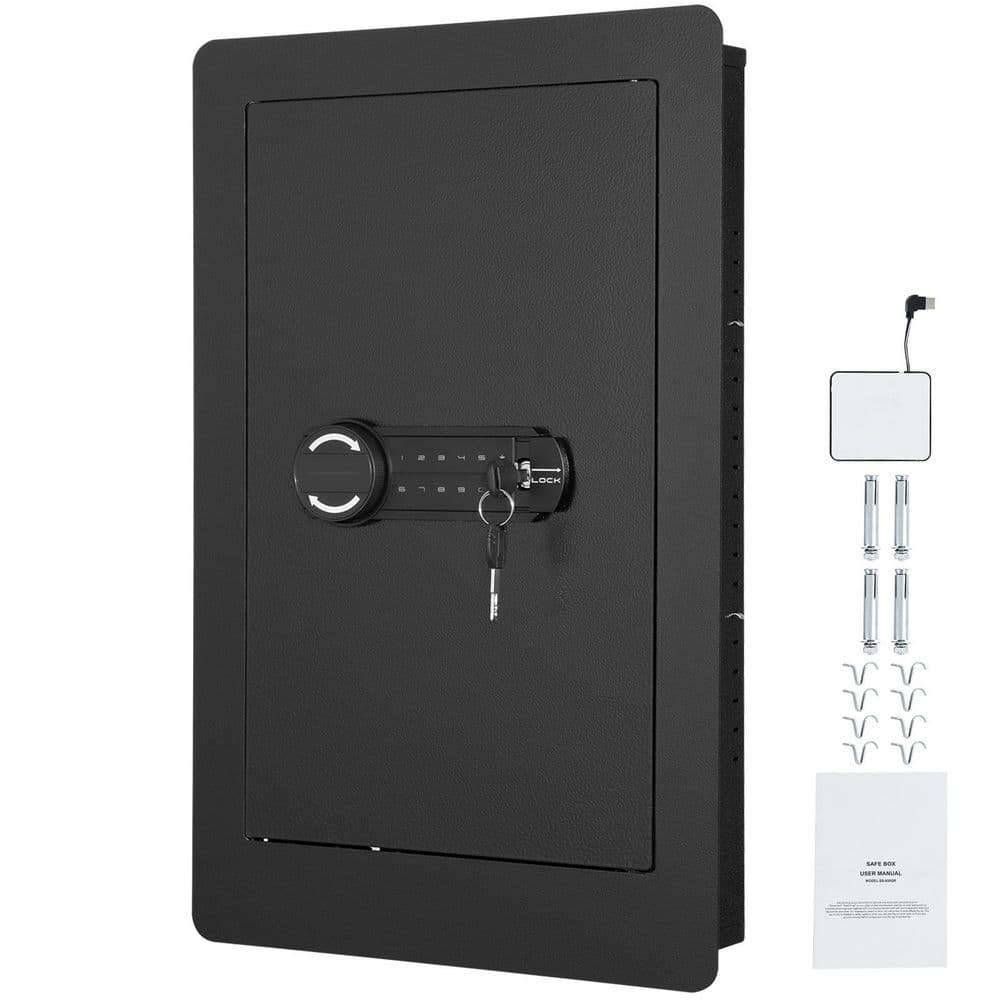 SKYSHALO Tall Wall Safe, 25.59 in. Hidden Wall Safe with Keypad, Q235 ...