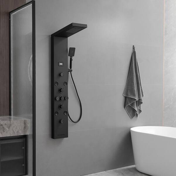 Shower Panel Tower System LED Gold Shower Panel System - 304 Stainless ...