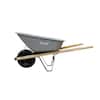 Anvil 6 cu. ft. Steel Wheelbarrow with a Pneumatic Tire and Wood ...