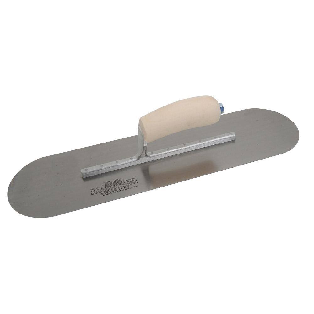 Marshalltown 18 in. x 5 in. Pool Trowel - Curved Wood Handle SP815 ...