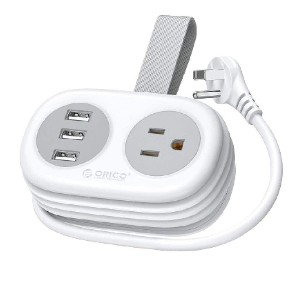 Lukyamzn White 10 Amp Tamper Resistant Extension Oulet with 2 AC ...