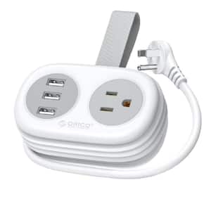 Lukyamzn White 10 Amp Tamper Resistant Extension Oulet with 2 AC ...