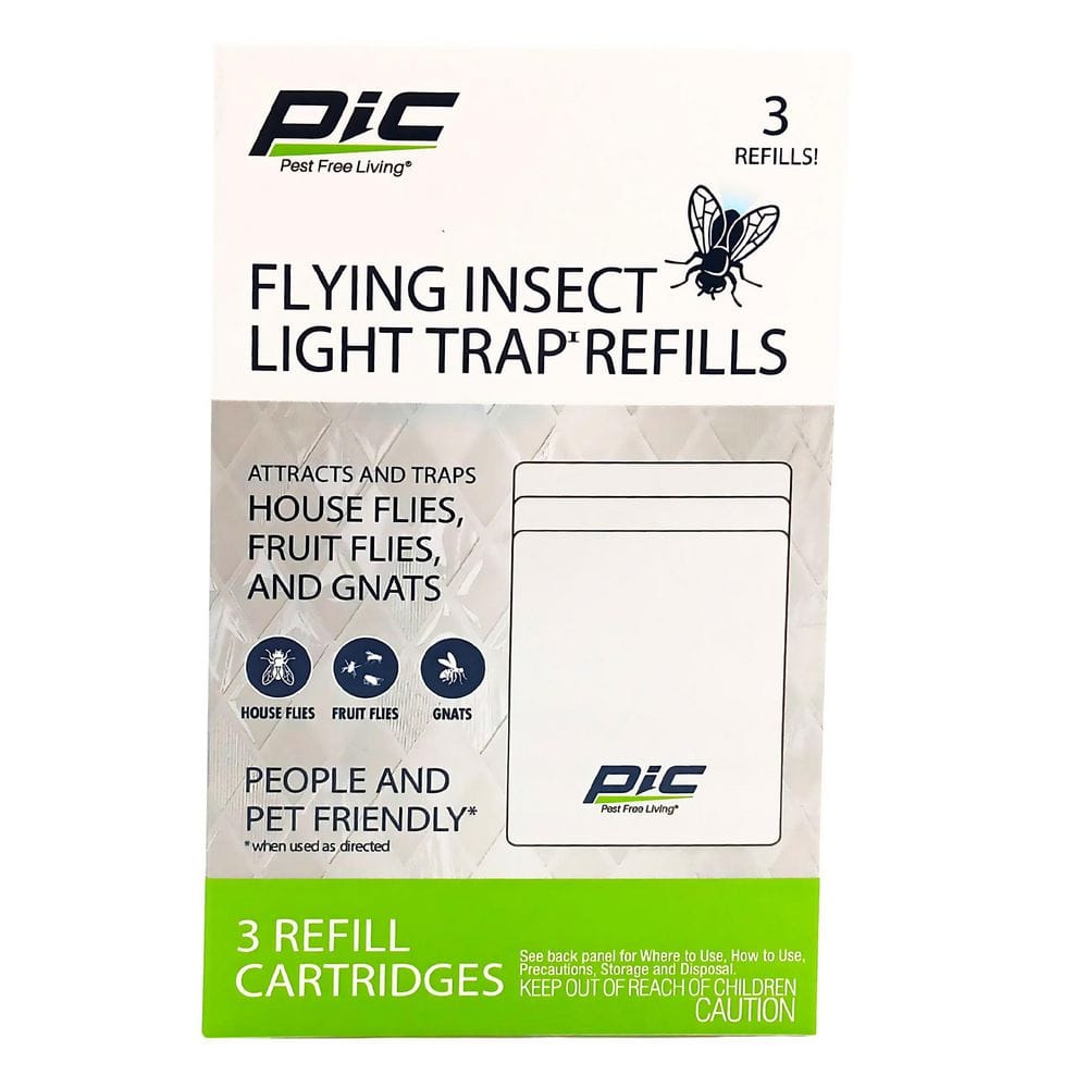 PIC Flying Insect Light Trap Refill, Attracts and Trap House Flies ...