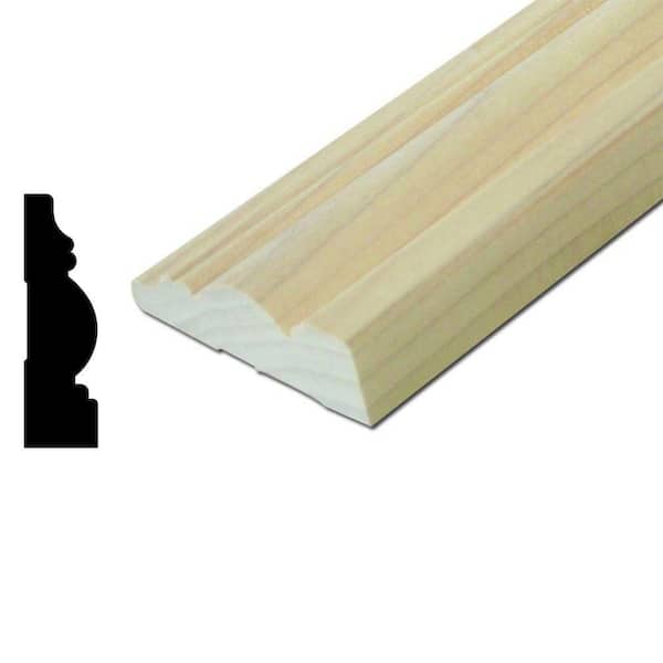 Alexandria Moulding 13/16 in. x 2-3/4 in. Poplar Wood Casing Moulding ...