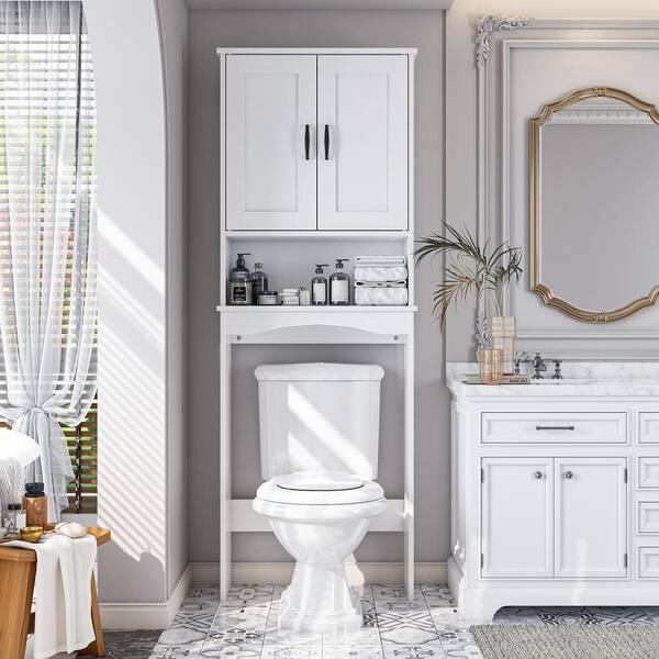 Tall over toilet storage store