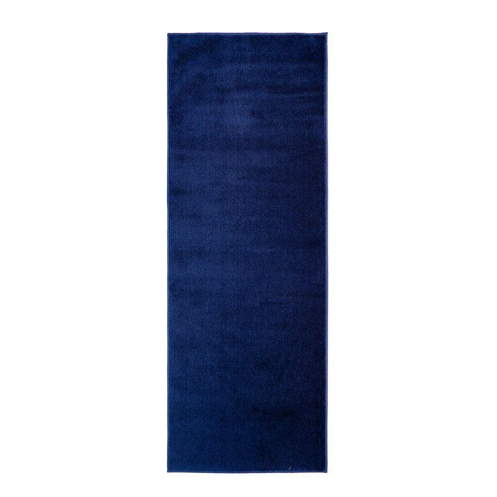 RugStylesOnline Solid Euro Royal Navy Blue 31 in. x 49 ft. Your Choice ...