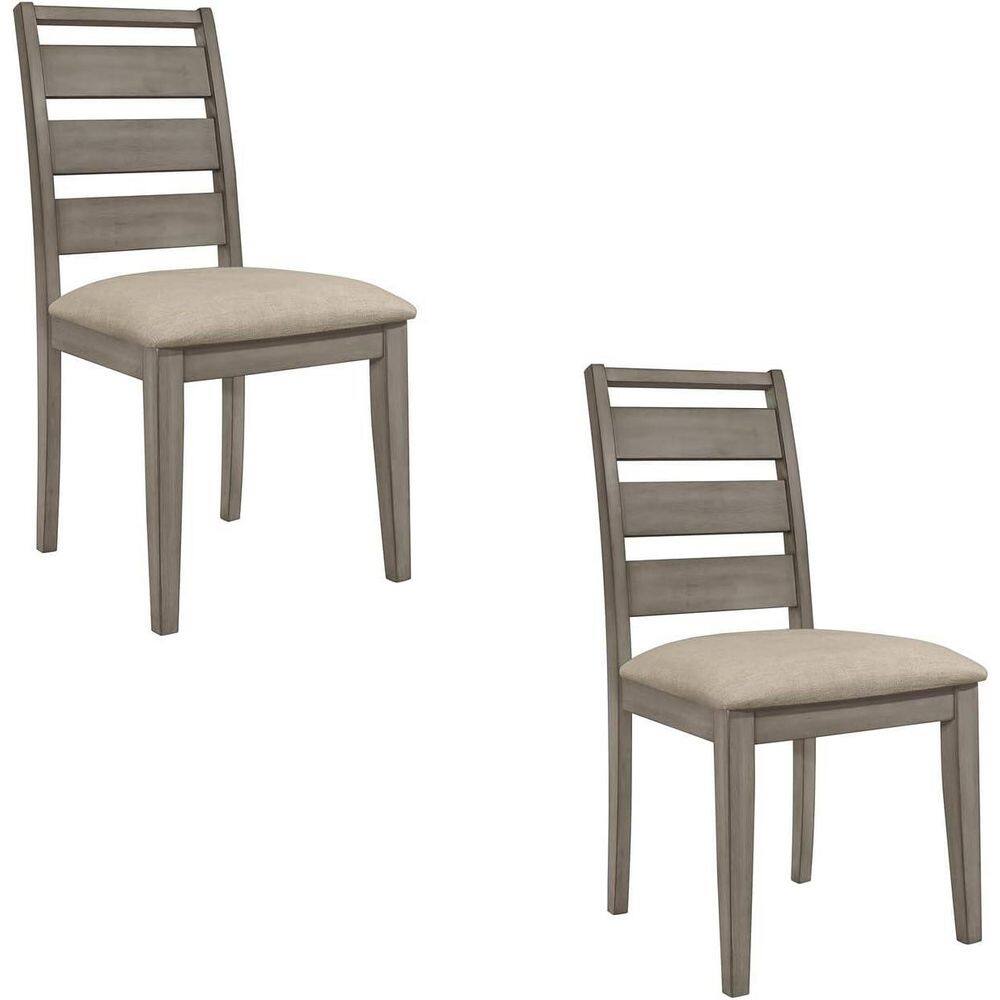 HOME IMPORTS EMPORIUM Gray/Greige Fabric Upholstered Wood Frame Dining ...