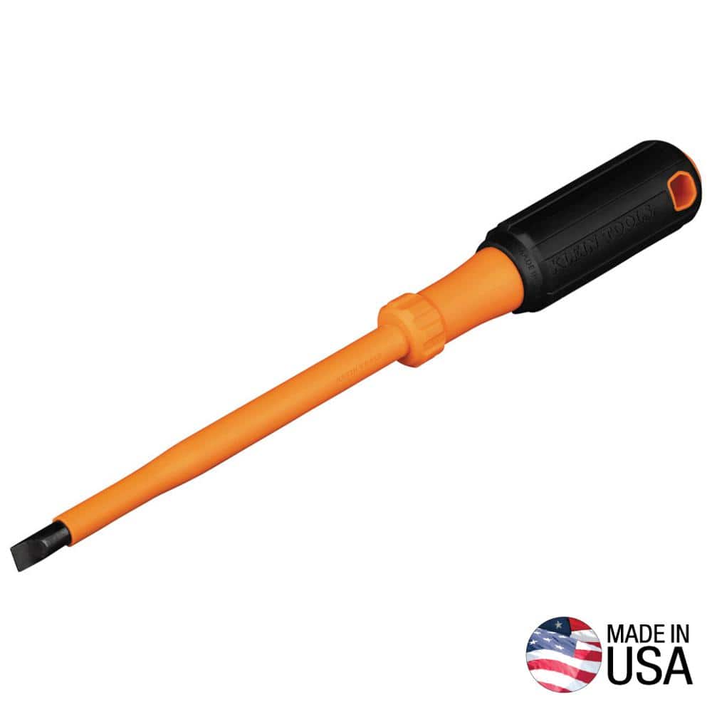 Klein Tools Insulated Screwdriver, 5/16 in. Cabinet Tip, 6 in. Shank ...