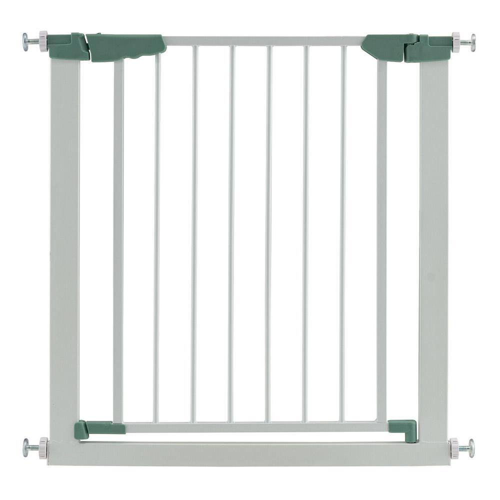 ANGELES HOME 31 in. x 30 in. Plastic Wide Safety Gate for Baby and Pet ...