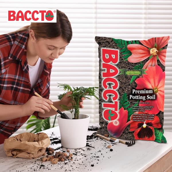 BACCTO 50 lbs. General All Purpose Premium Potting Soil with Perlite ...