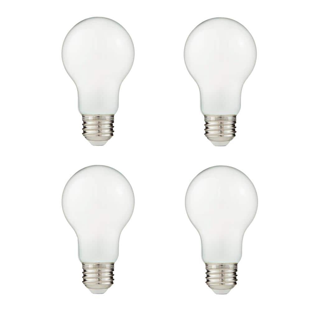 EcoSmart 100-Watt Equivalent A19 Frosted Glass Energy Star Dimmable E26 ...