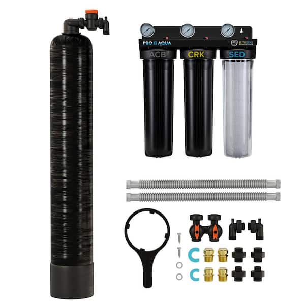 PRO+AQUA Whole House Salt-Free Water Softener Conditioner with ELITE 3 ...
