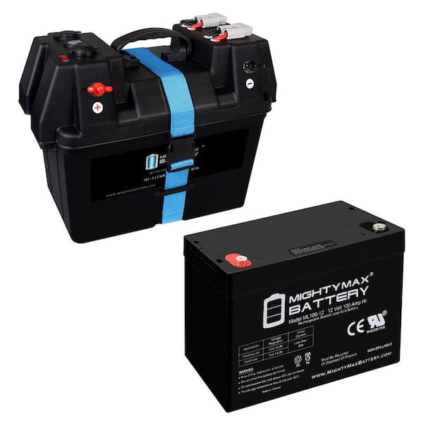 MIGHTY MAX BATTERY 12V 100Ah SLA Battery with Trolling Motor Smart Box ...
