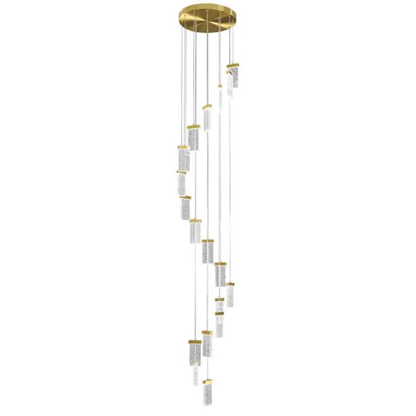 ZHLWIN Home Lighting 54-Watts 18 Light Gold Bubble Crystal LED ...