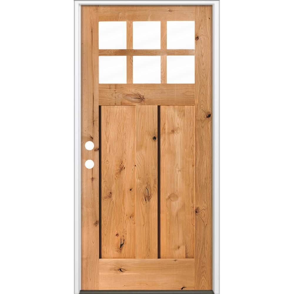 Reviews for Krosswood Doors 36 in. x 80 in. Craftsman Knotty Alder ...