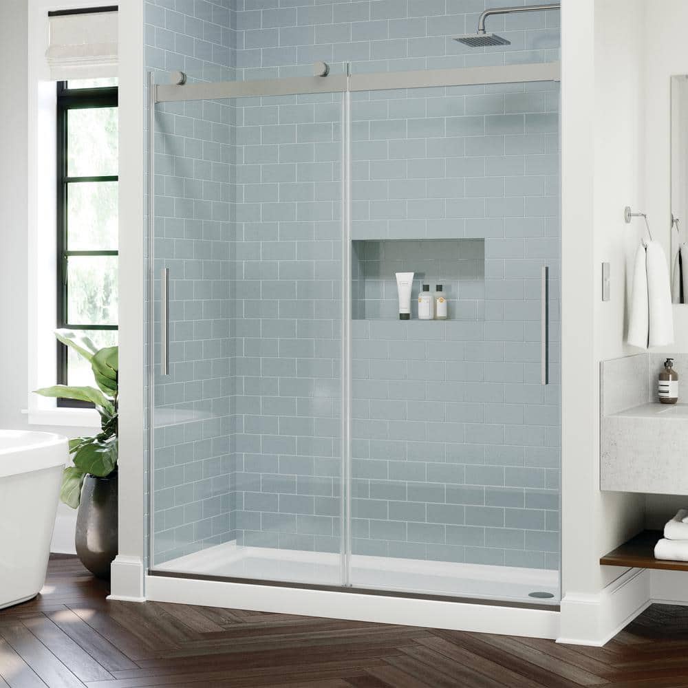 Delta Classic 500 55-3/8 to 59-3/8 in. W x 71 in. H Frameless Sliding ...