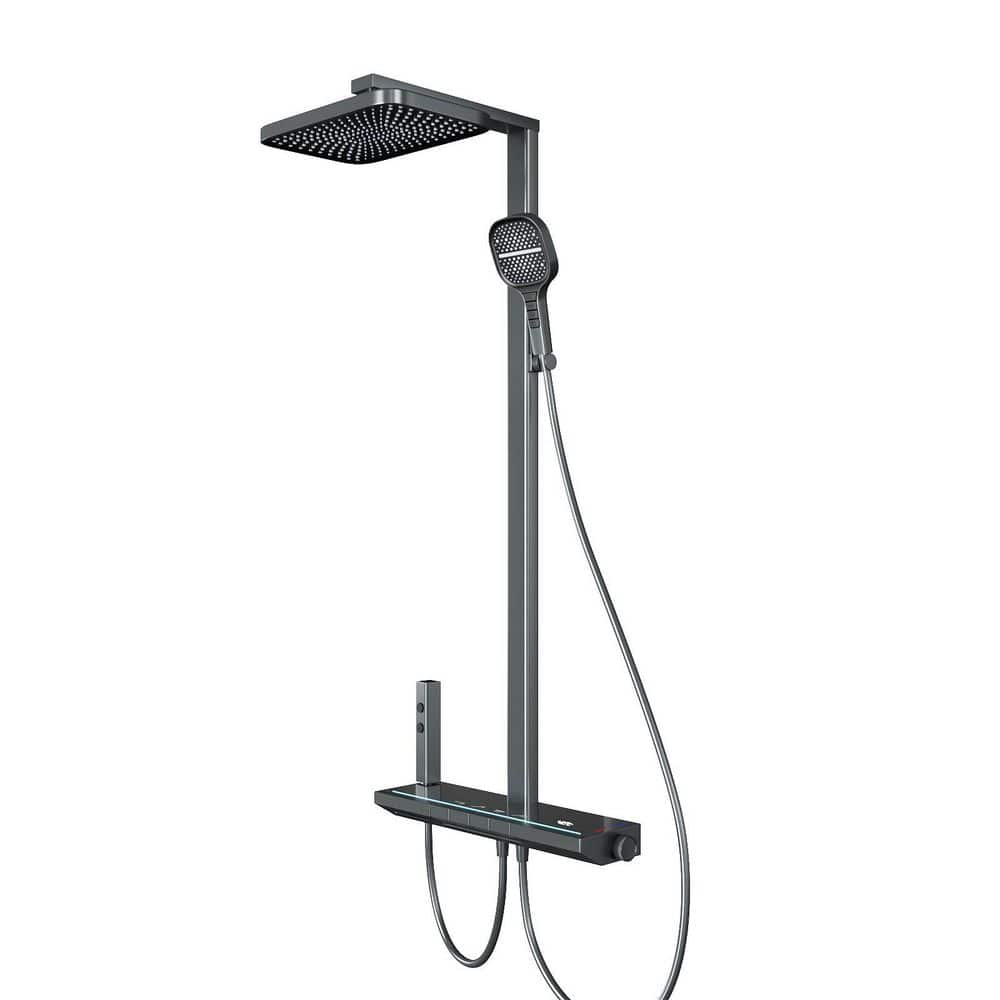 INSTER 4-in-1 Shower Tower 3-Settings Height Adjustable Hand Shower ...