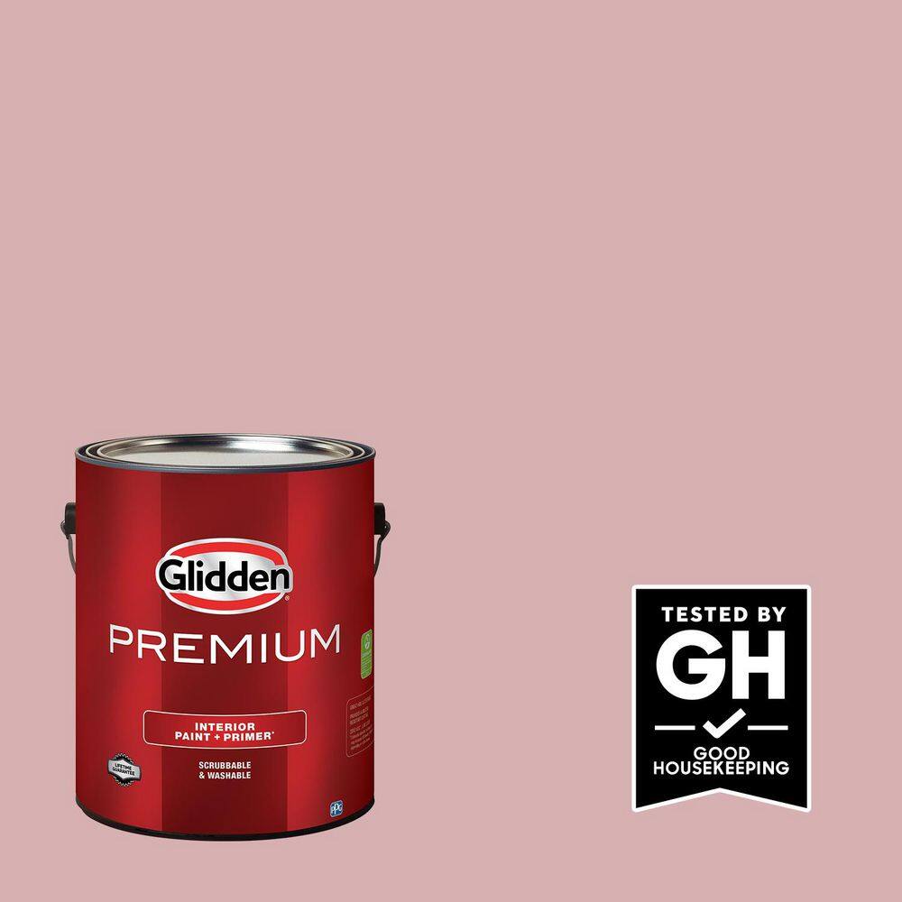 Glidden Premium 1 gal. PPG1053-4 Radiant Rouge Satin Interior Latex ...