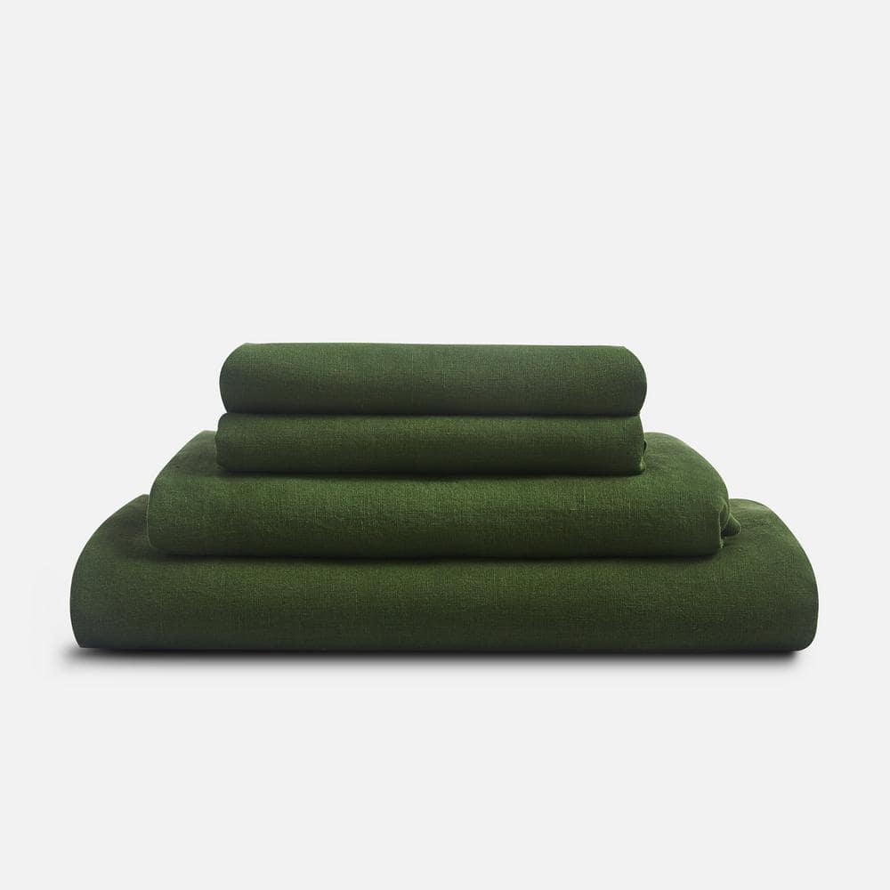 SIJO 4-Piece Forest French Linen Full Sheet Set SJLBMIFFUFOR - The Home ...