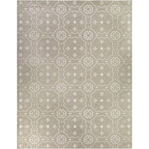 Hampton Bay Gray 2 ft. x 7 ft. Runner Neutral Tiles Indoor/Outdoor Area ...