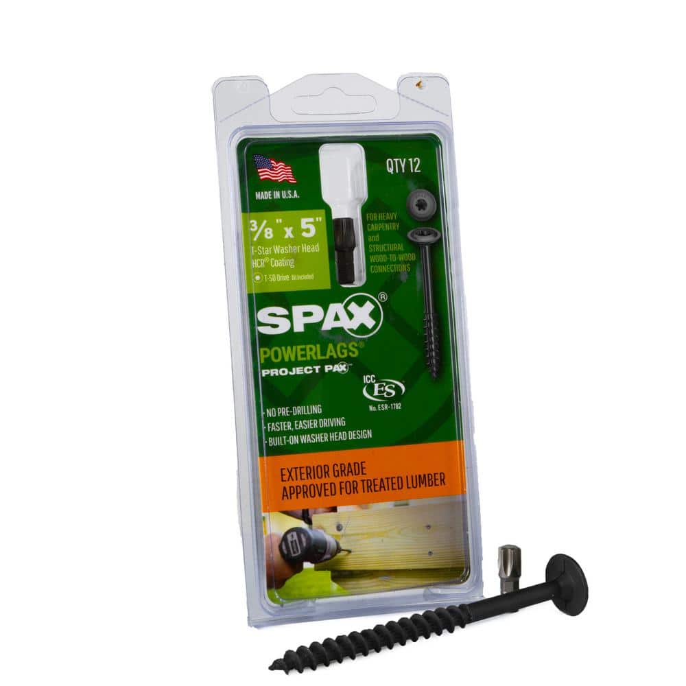 Reviews for SPAX 3/8 in. x 5 in. Exterior Washer Head Structural Wood ...