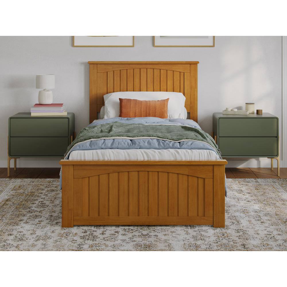 AFI Naples Light Toffee Natural Bronze Solid Wood Frame Twin XL Low ...