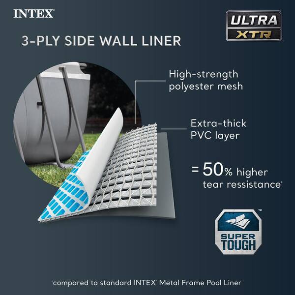 Intex Ultra XTR 24 ft. x 12 ft. Rectangular 52 in. Deep Hard Sided ...