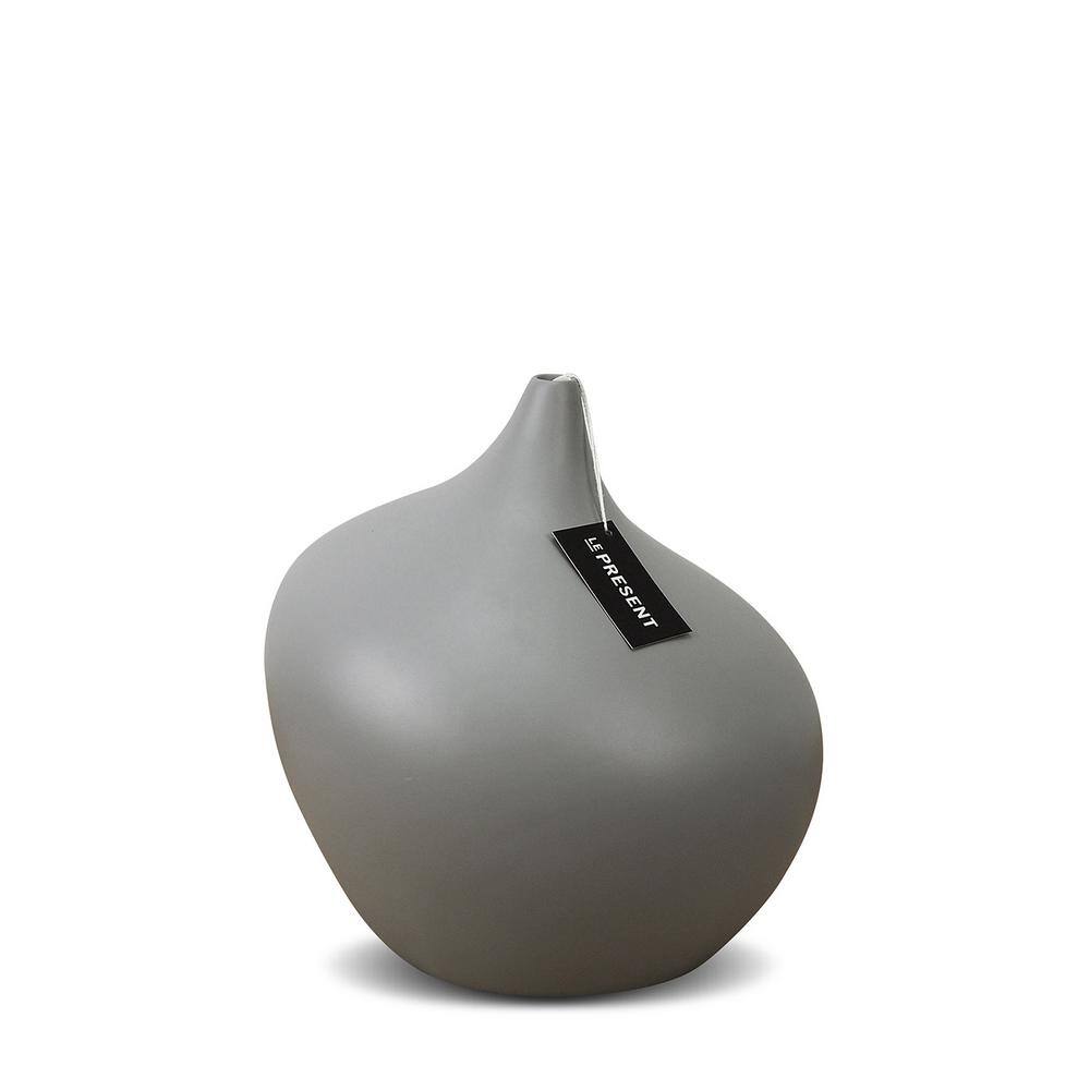 Dame Ceramic Vase In Light Gray Matte 8.6 in. Height D395.097 - The ...