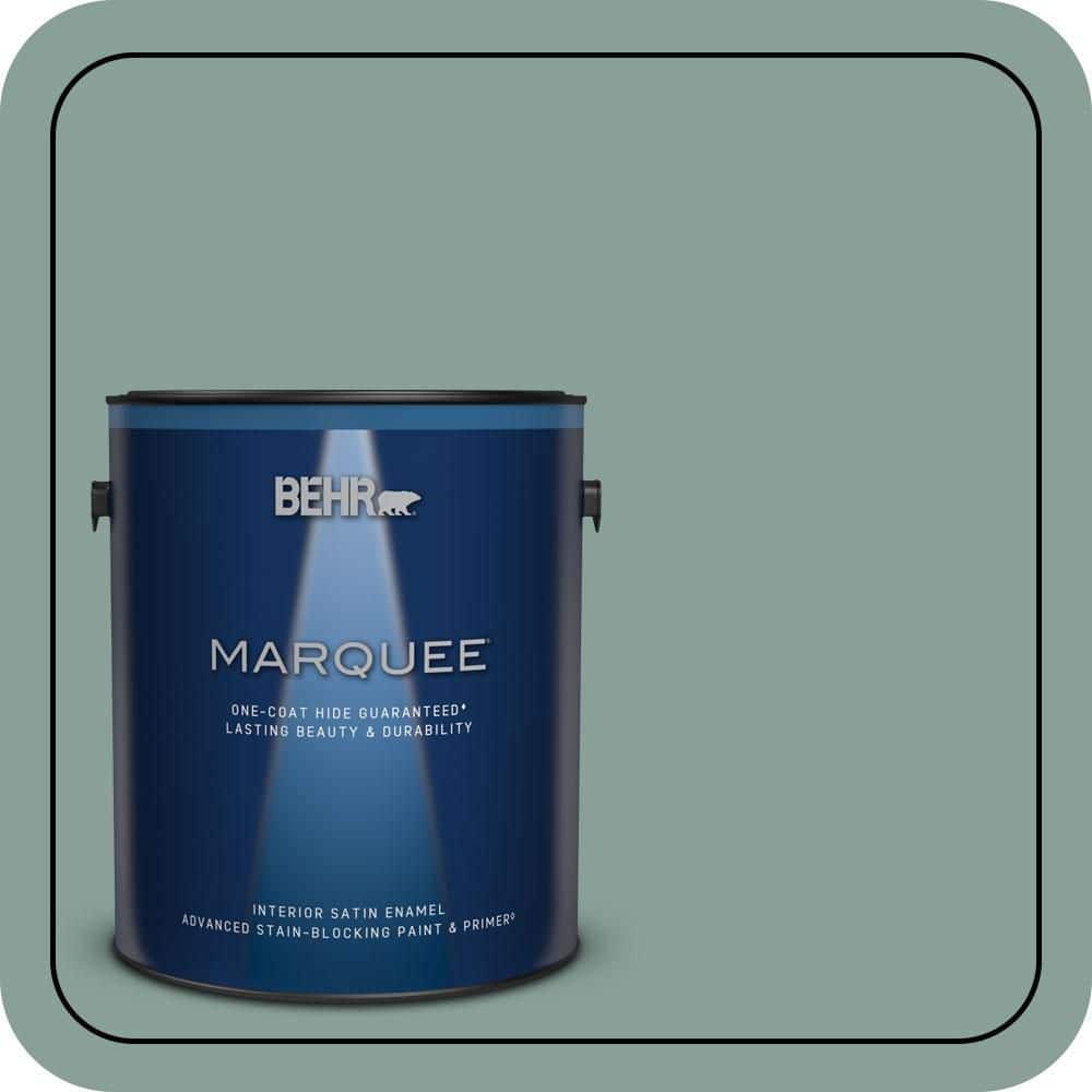 BEHR MARQUEE 1 gal. #480F-4 Mermaid Net Satin Enamel Interior Paint ...