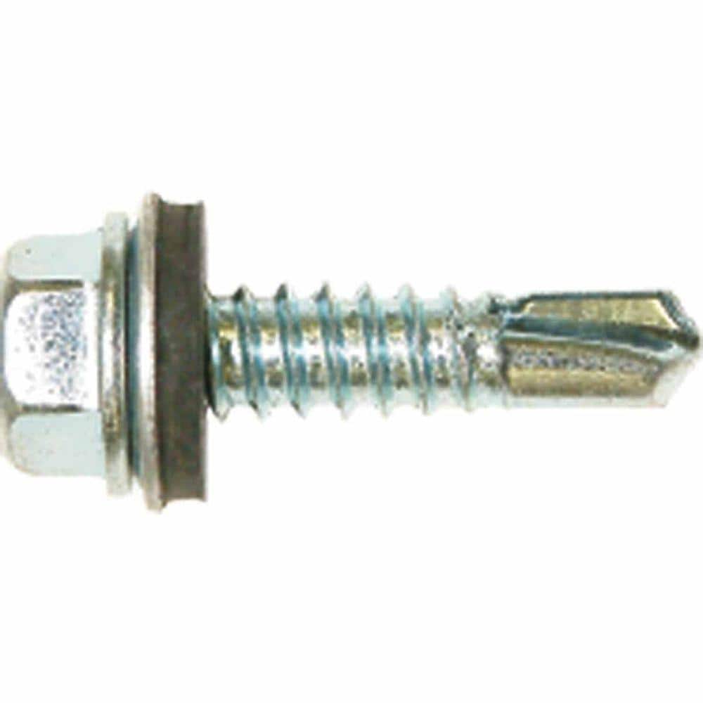 Everbilt #12 3/4 in. External Hex Flange Hex-Head Self-Drilling Screws ...