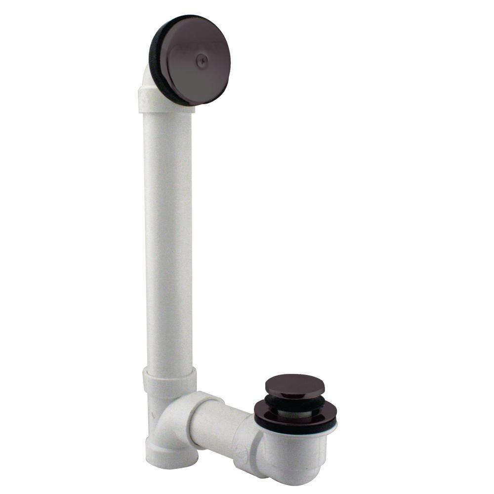 Westbrass 1-1/2 in. x 12 in. Bath Waste & Overflow with One-Hole ...