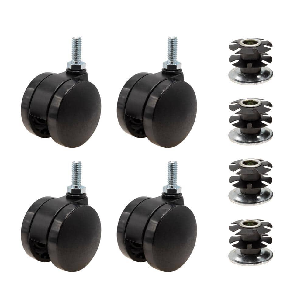 Outwater 2 in. Black Furniture Swivel Caster with 440 lbs. Load Rating ...