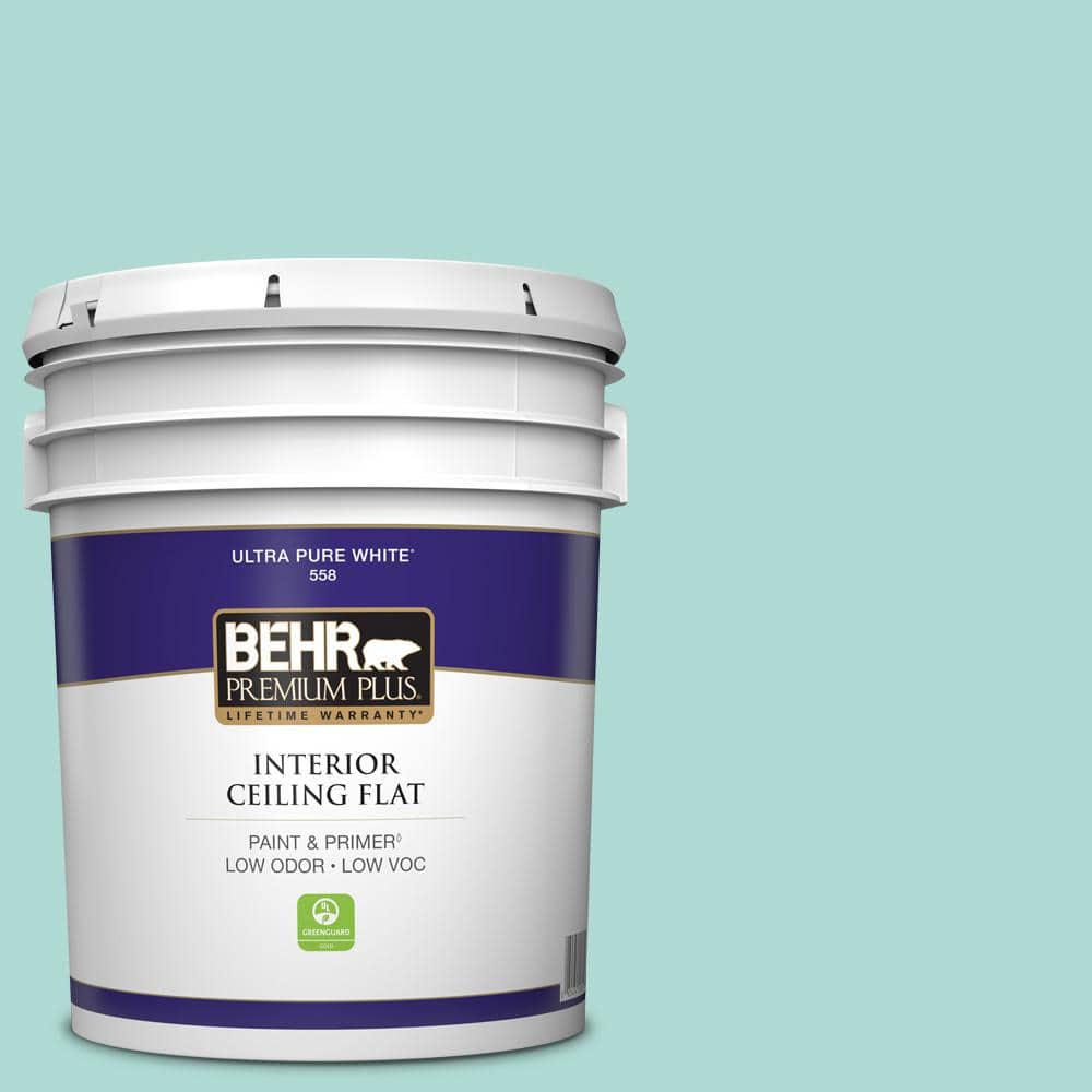 BEHR PREMIUM PLUS 5 gal. #M450-3 Wave Top Ceiling Flat Interior Paint ...