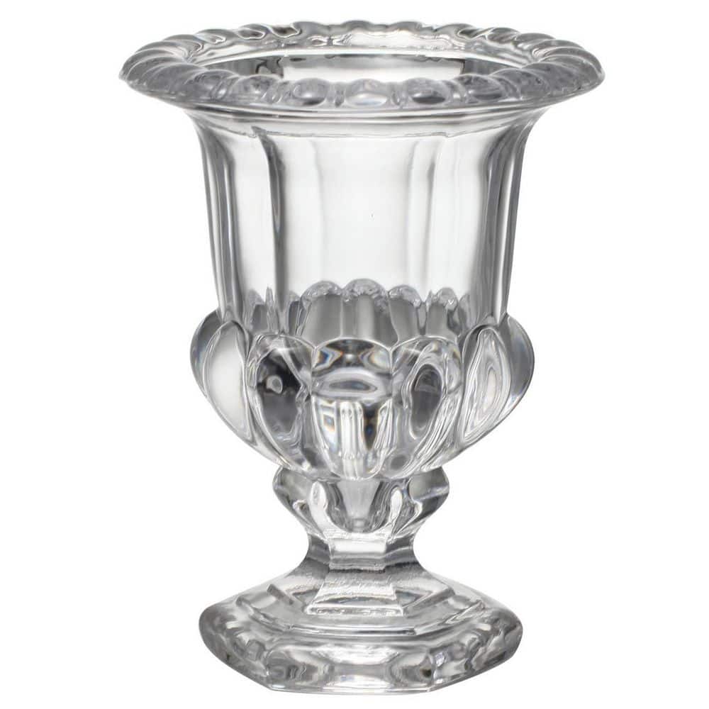 HomeRoots Set of Two Clear Glass Urn Table Vases 2000574260 - The Home ...