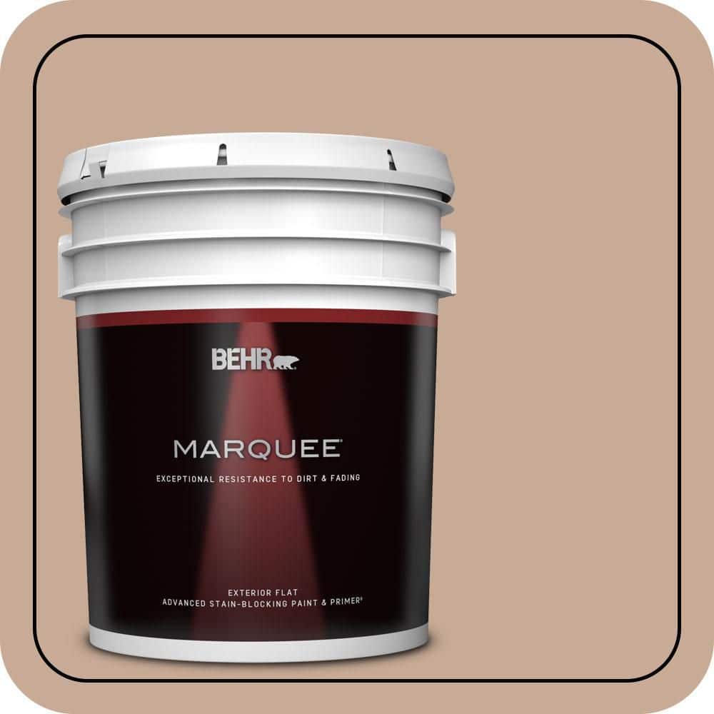 BEHR MARQUEE 5 gal. #S220-3 Sanderling Flat Exterior Paint & Primer ...